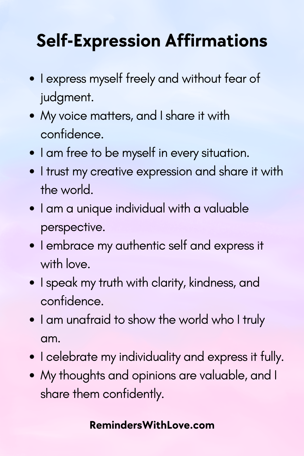 131 Self-Love Affirmations to Transform Your Life - Reminders With Love