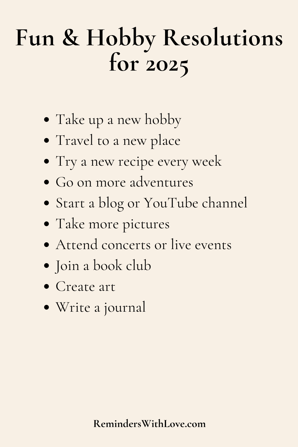 150+ New Year Resolutions for 2025 to Change Your Life - Reminders With ...