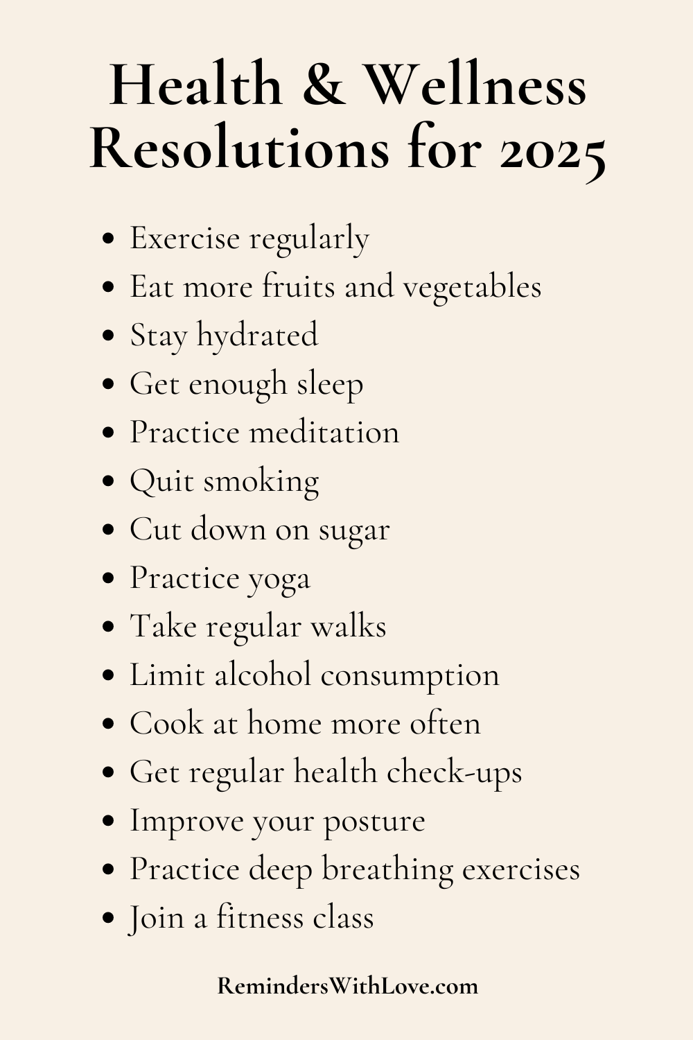 150+ New Year Resolutions for 2025 to Change Your Life - Reminders With ...