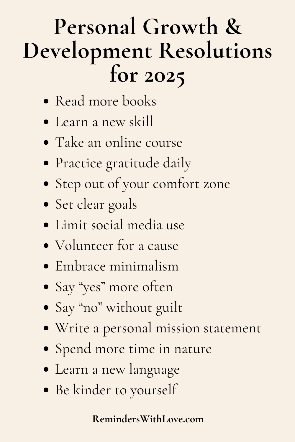 150+ New Year Resolutions for 2025 to Change Your Life - Reminders With ...